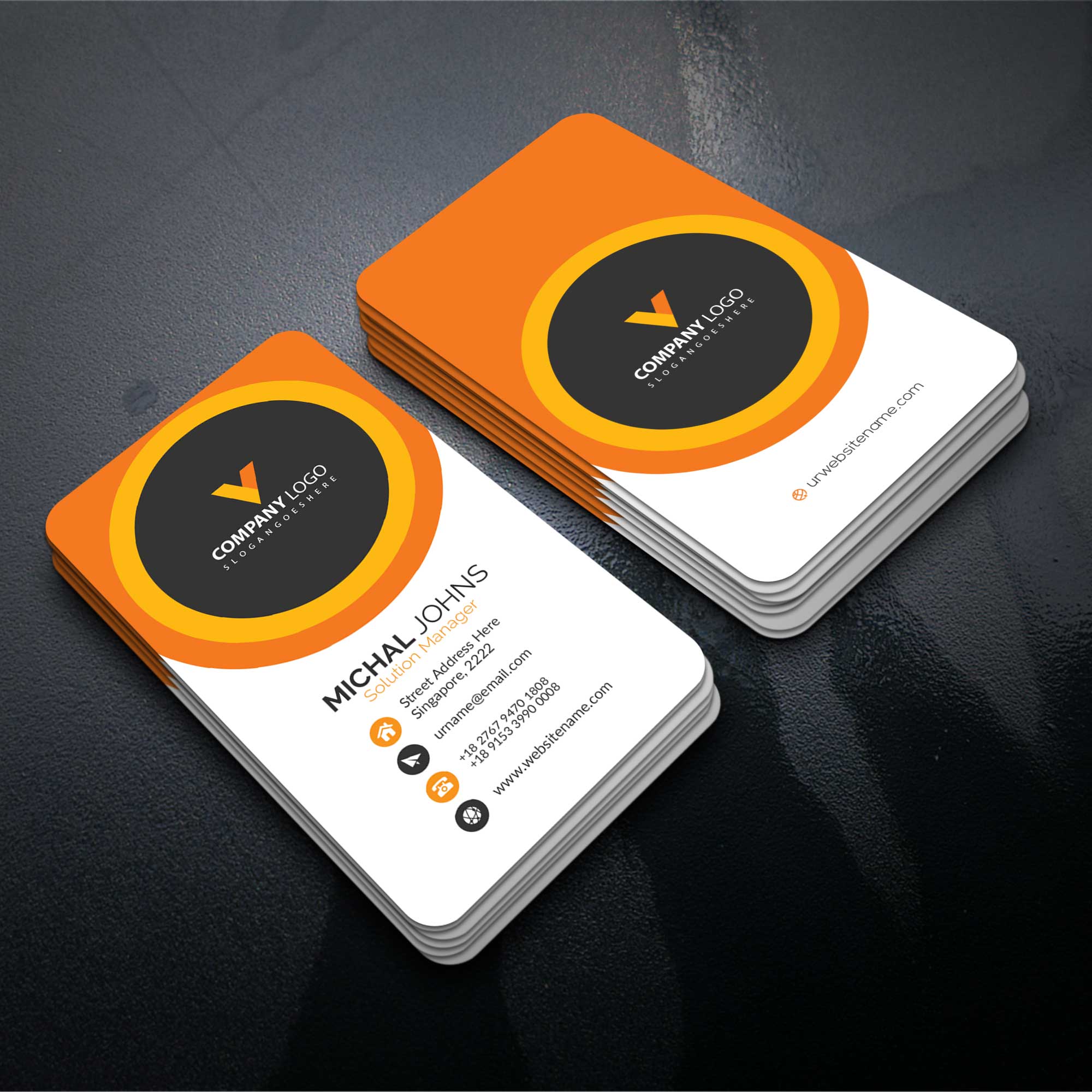 Business Card Round Corner Matt Lamination 400GSM – RAMZ PRINT OPTIONS